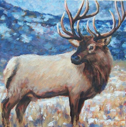 Down Wind by Susan Bell | Wildlife | 12" x 12" | Oil