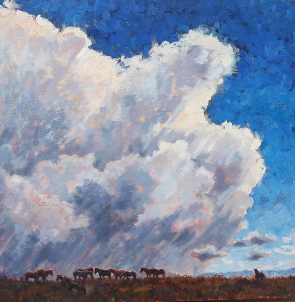 Electric Afternoon by Susan Bell | Landscape | 30" x 30" | Oil